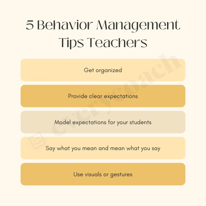 5 Behavior Management Tips Teachers Instagram Post Canva Template ...