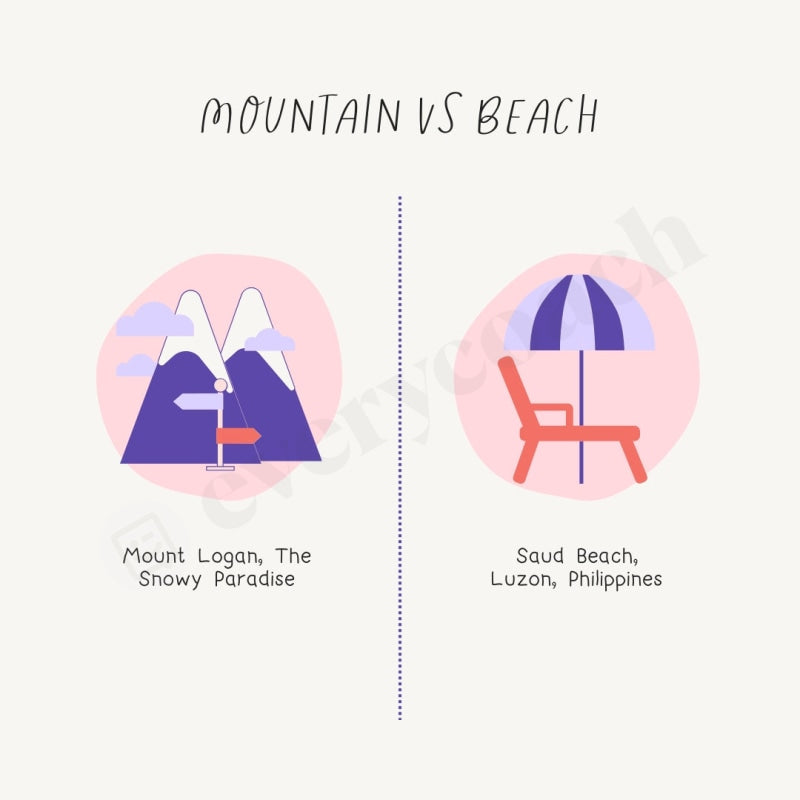 Mountain vs Beach Instagram Post Canva Template – everycoach