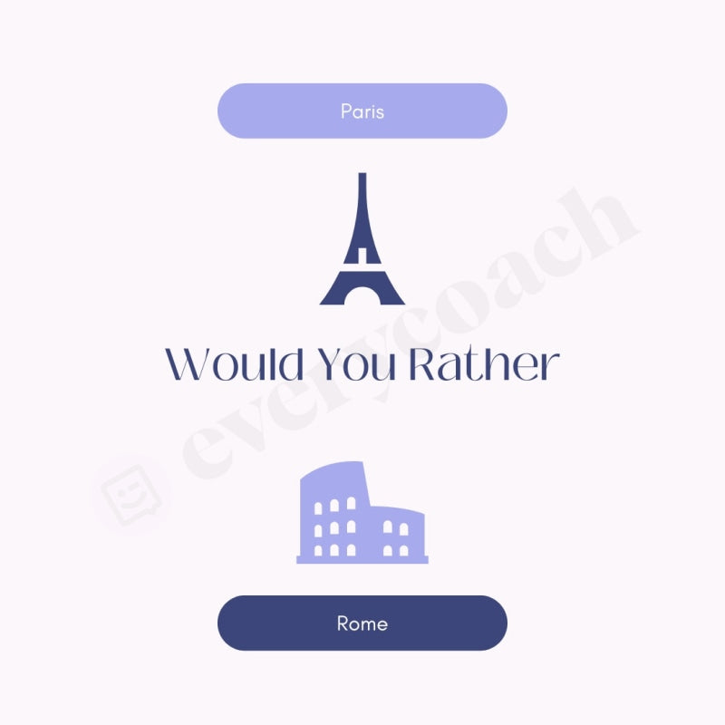 Would You Rather Instagram Post Canva Template – everycoach
