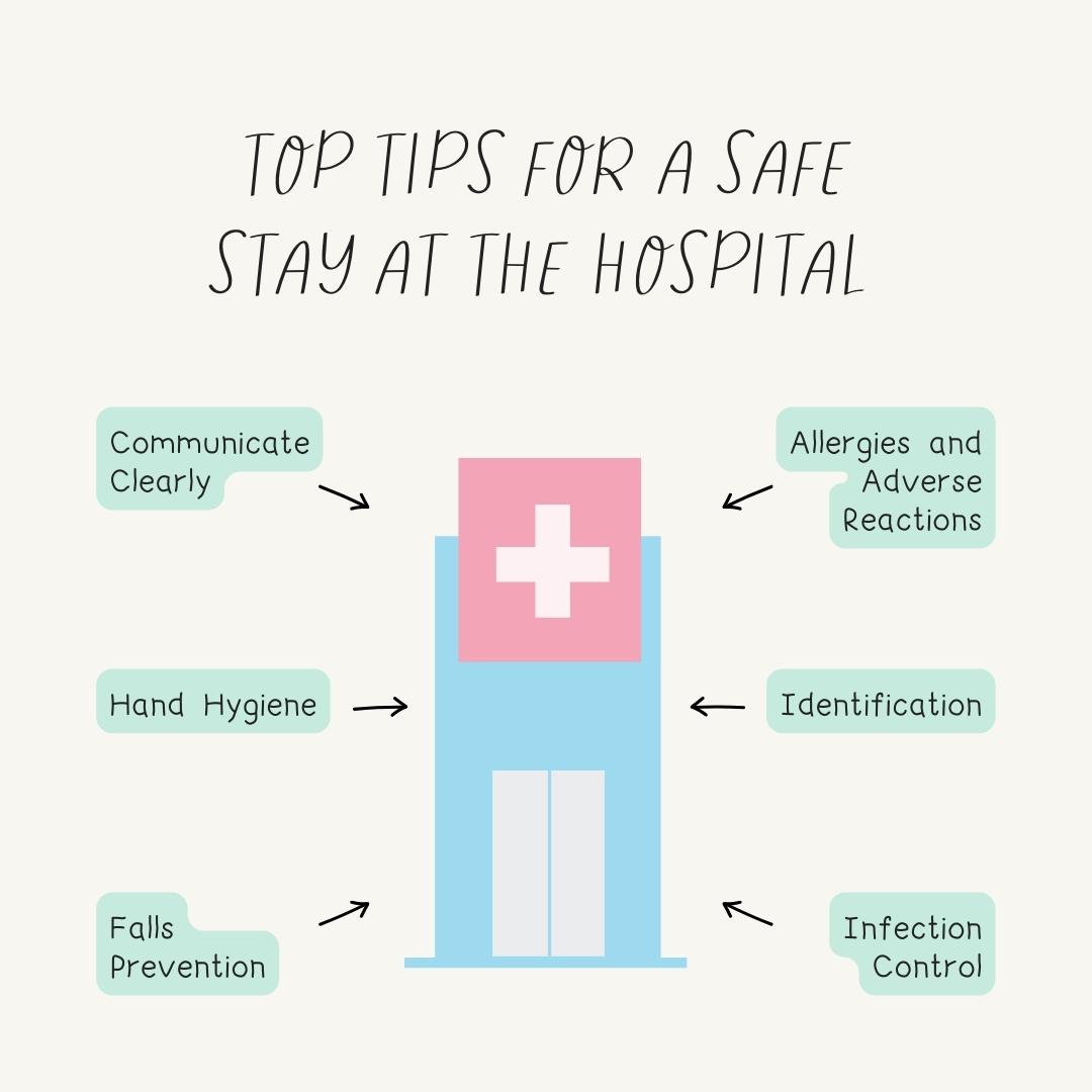 Top Tips For A Safe Stay At The Hospital Instagram Post Canva Template ...