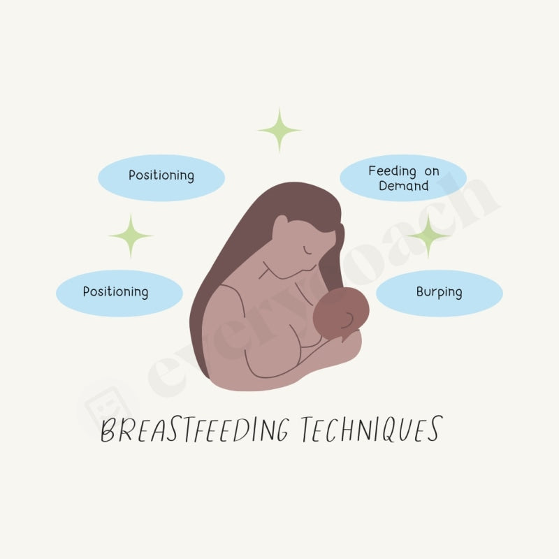 Breastfeeding Techniques Instagram Post Canva Template – everycoach