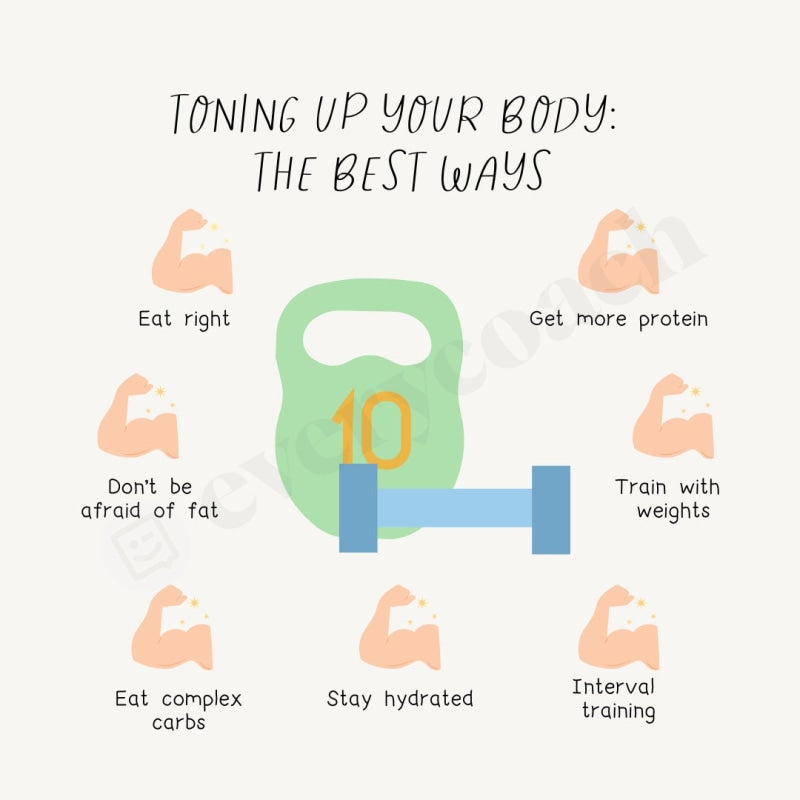 Toning Up Your Body The Best Ways Instagram Post Canva Template ...