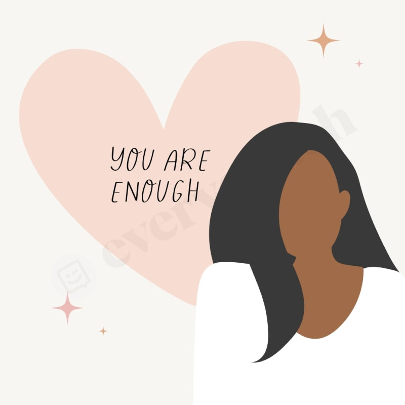 You Are Enough Instagram Post Canva Template – everycoach
