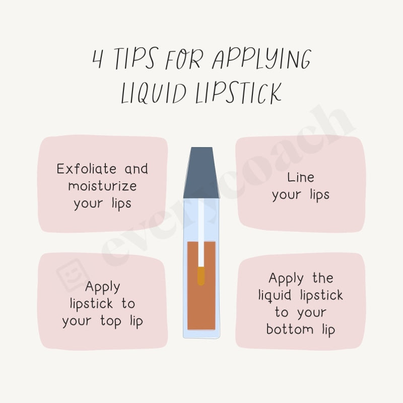 4 Tips For Applying Liquid Lipstick Instagram Post Canva Template ...