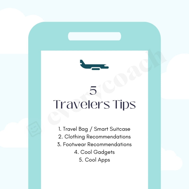 5 Travelers Tips Instagram Post Canva Template – everycoach