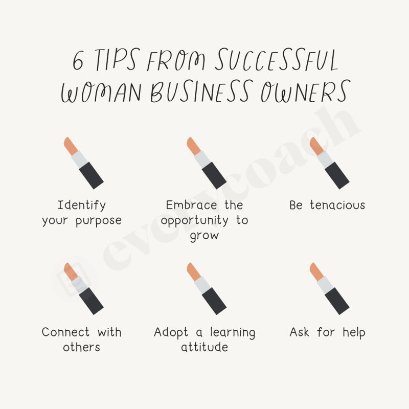 6 Tips From Successful Woman Business Owners Instagram Post Canva Temp ...
