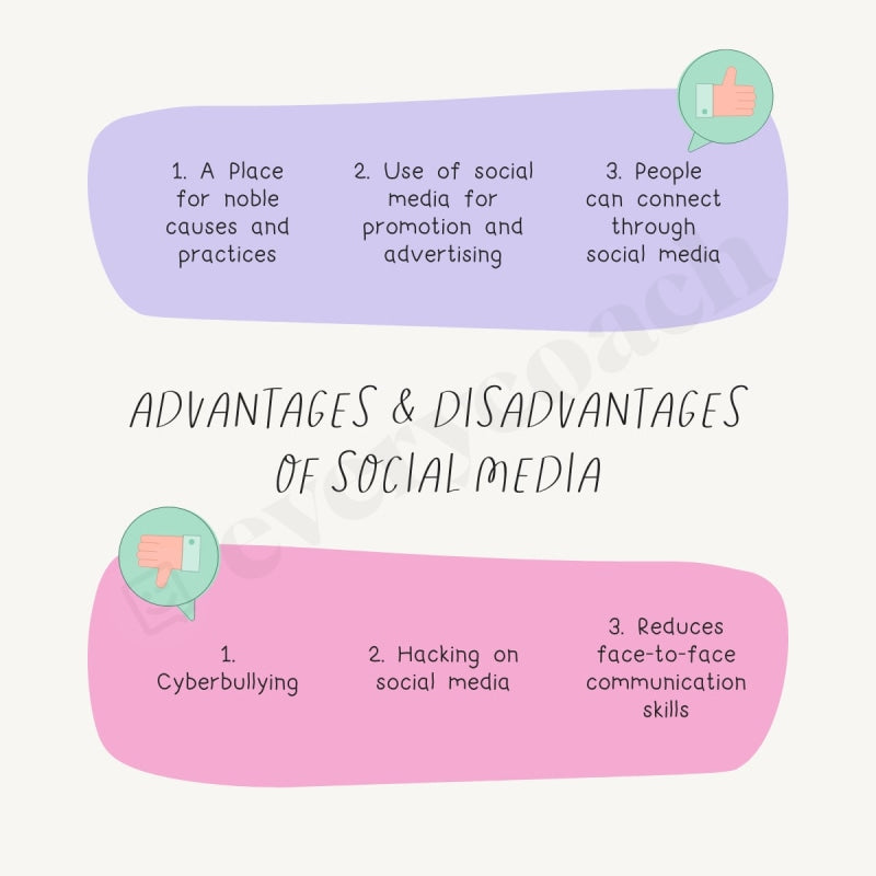 Advantages & Disadvantages Of Social Media Instagram Post Canva Templa ...