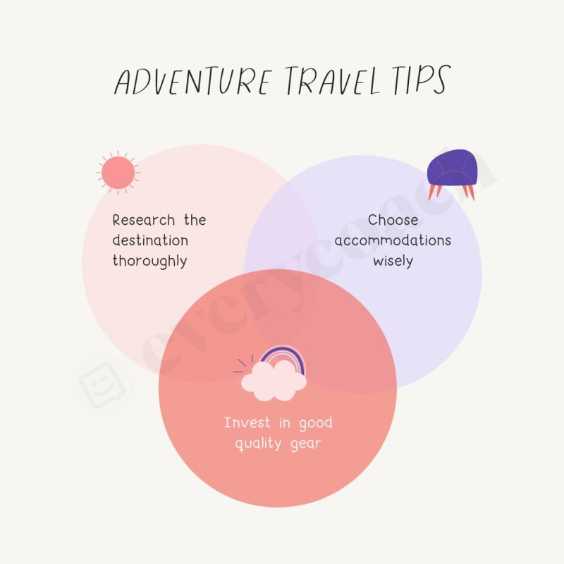 Adventure Travel Tips Instagram Post Canva Template – everycoach