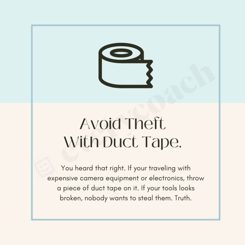 Avoid Theft With Duct Tape Instagram Post Canva Template – everycoach