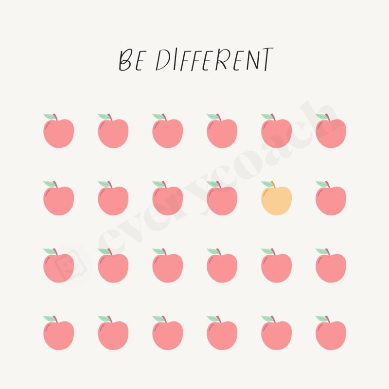 Be Different Instagram Post Canva Template – everycoach