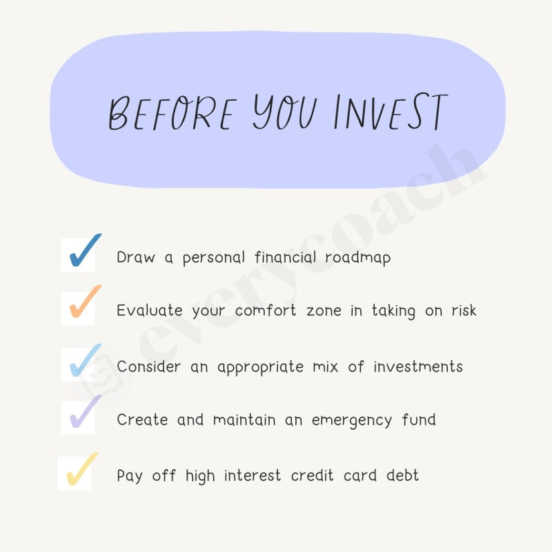Before You Invest Instagram Post Canva Template – everycoach