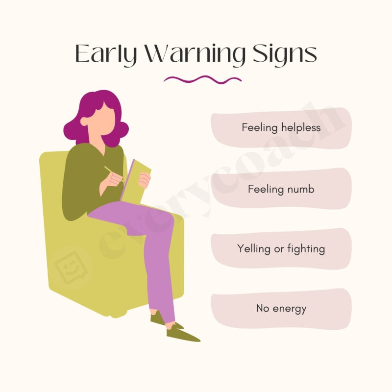 Early Warning Signs Instagram Post Canva Template – everycoach