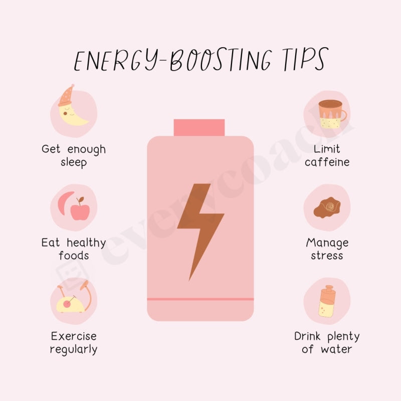 Energy-Boosting Tips Instagram Post Canva Template – everycoach