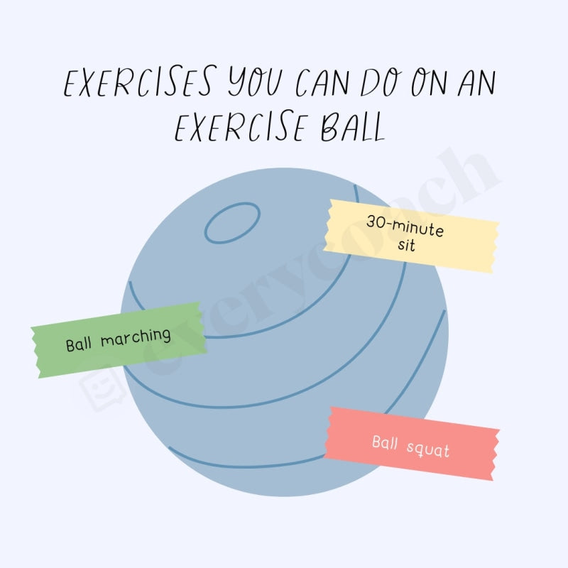 Exercises You Can Do on an Exercise Ball Instagram Post Canva Template ...