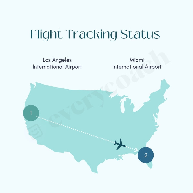 Flight Tracking Status Instagram Post Canva Template – everycoach