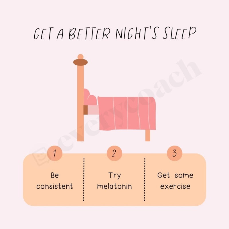 Get a Better Night's Sleep Instagram Post Canva Template – everycoach