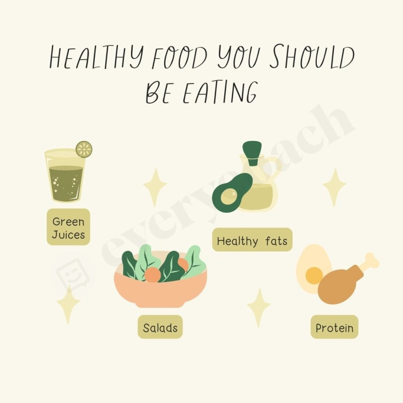 Healthy Food You Should Be Eating Instagram Post Canva Template ...