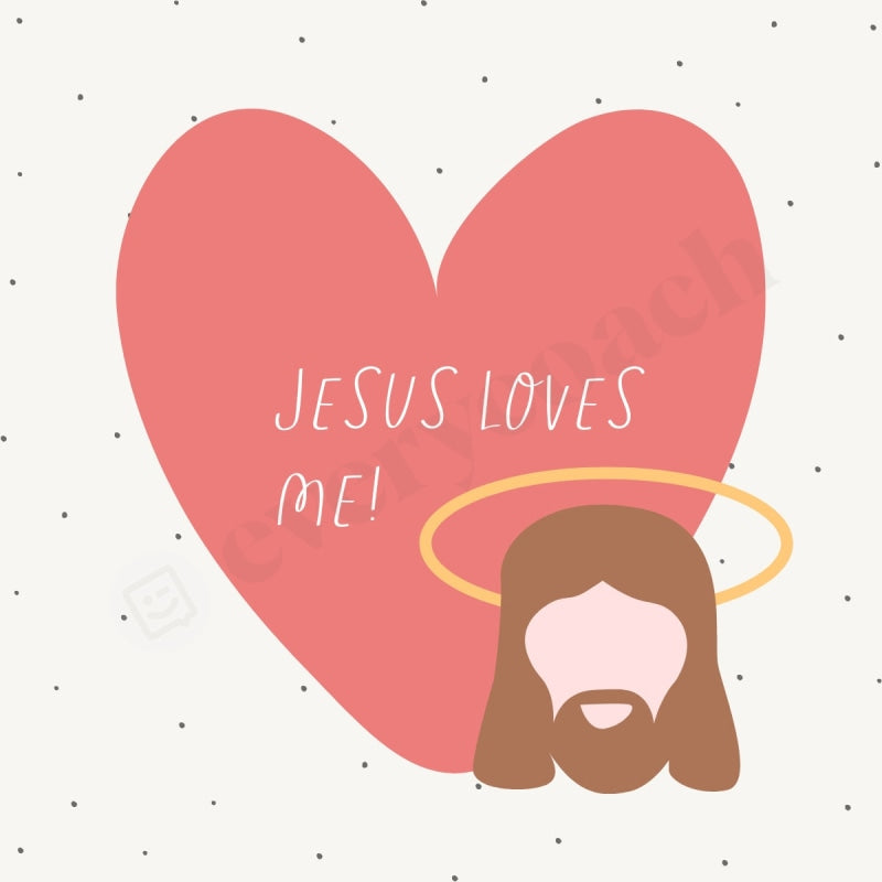 Jesus Loves Me Instagram Post Canva Template – everycoach