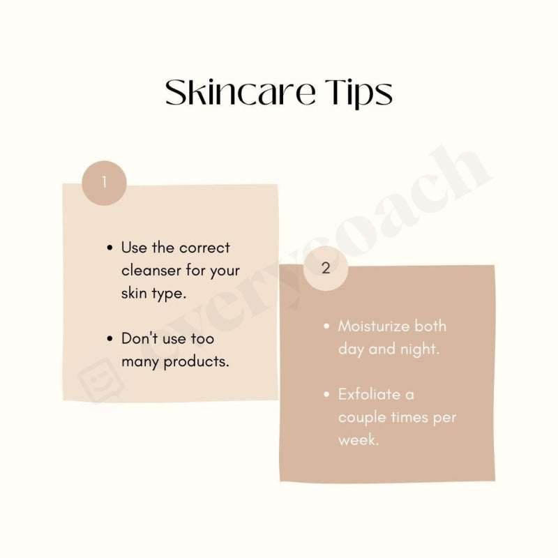 Skincare Tips Instagram Post Canva Template – everycoach