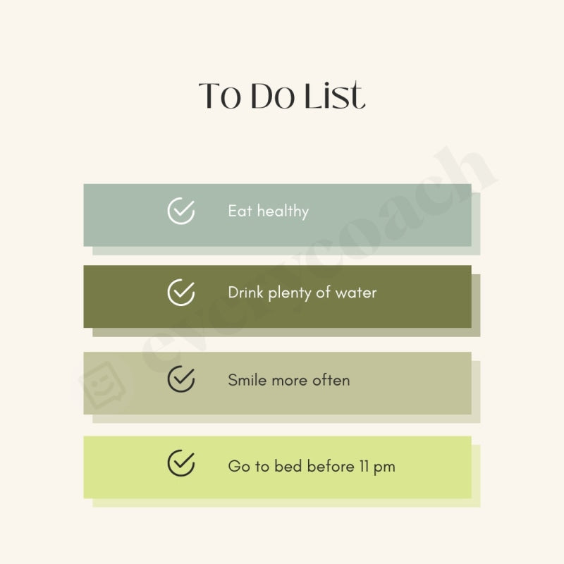 To Do List Instagram Post Canva Template – everycoach