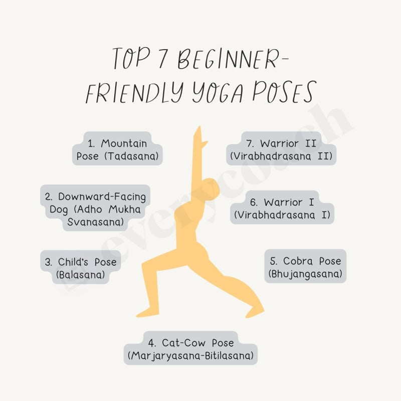 Top 7 Beginner-Friendly Yoga Poses Instagram Post Canva Template ...