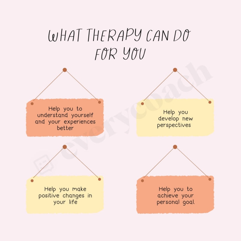 What Therapy Can Do for You Instagram Post Canva Template – everycoach