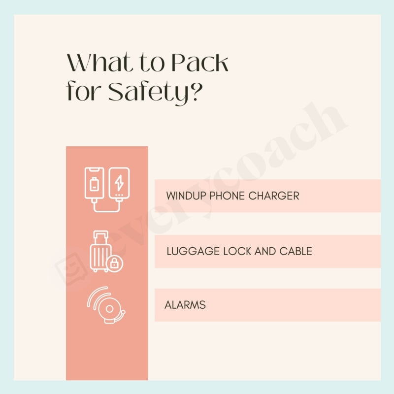 What to Pack for Safety? Instagram Post Canva Template – everycoach