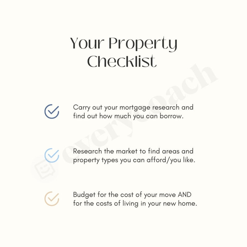 Your Property Checklist Instagram Post Canva Template – everycoach